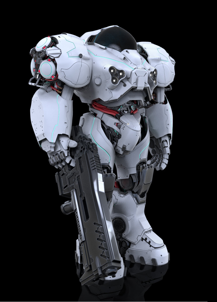 Alessandro Manzani - WIP. Umojan guard from StarCraft II fan art.
