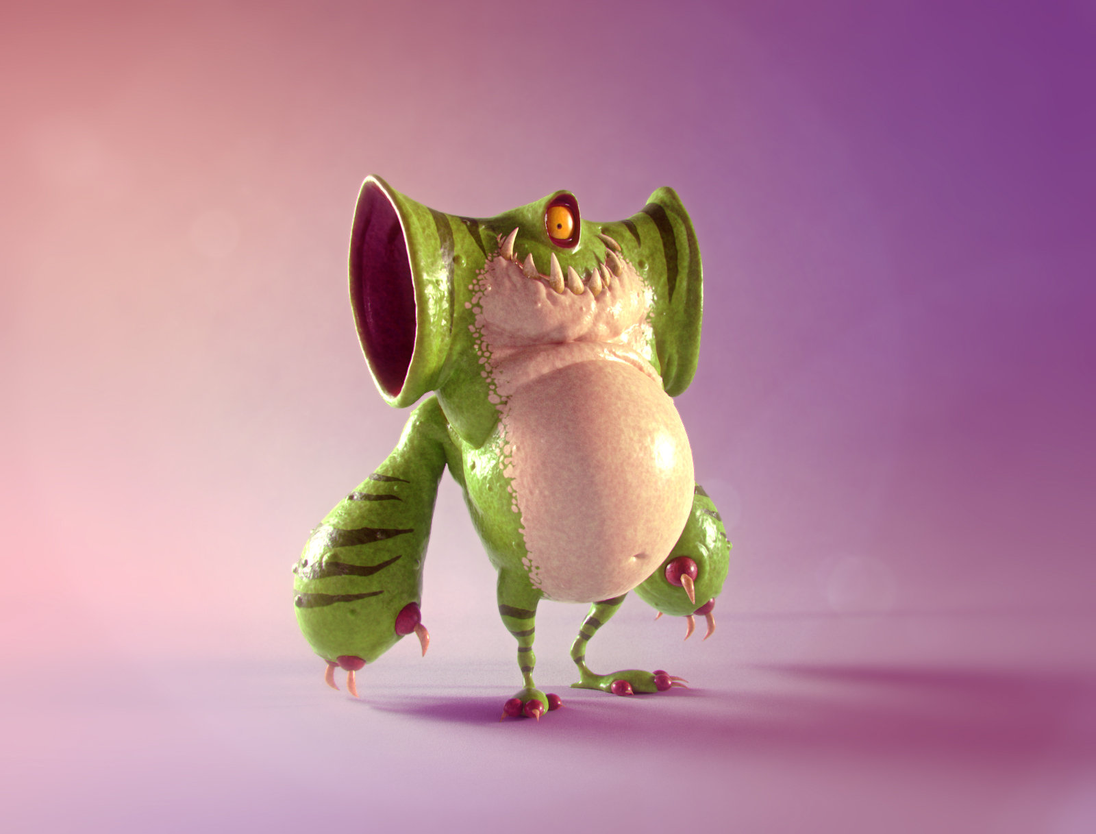 3d cartoon monster