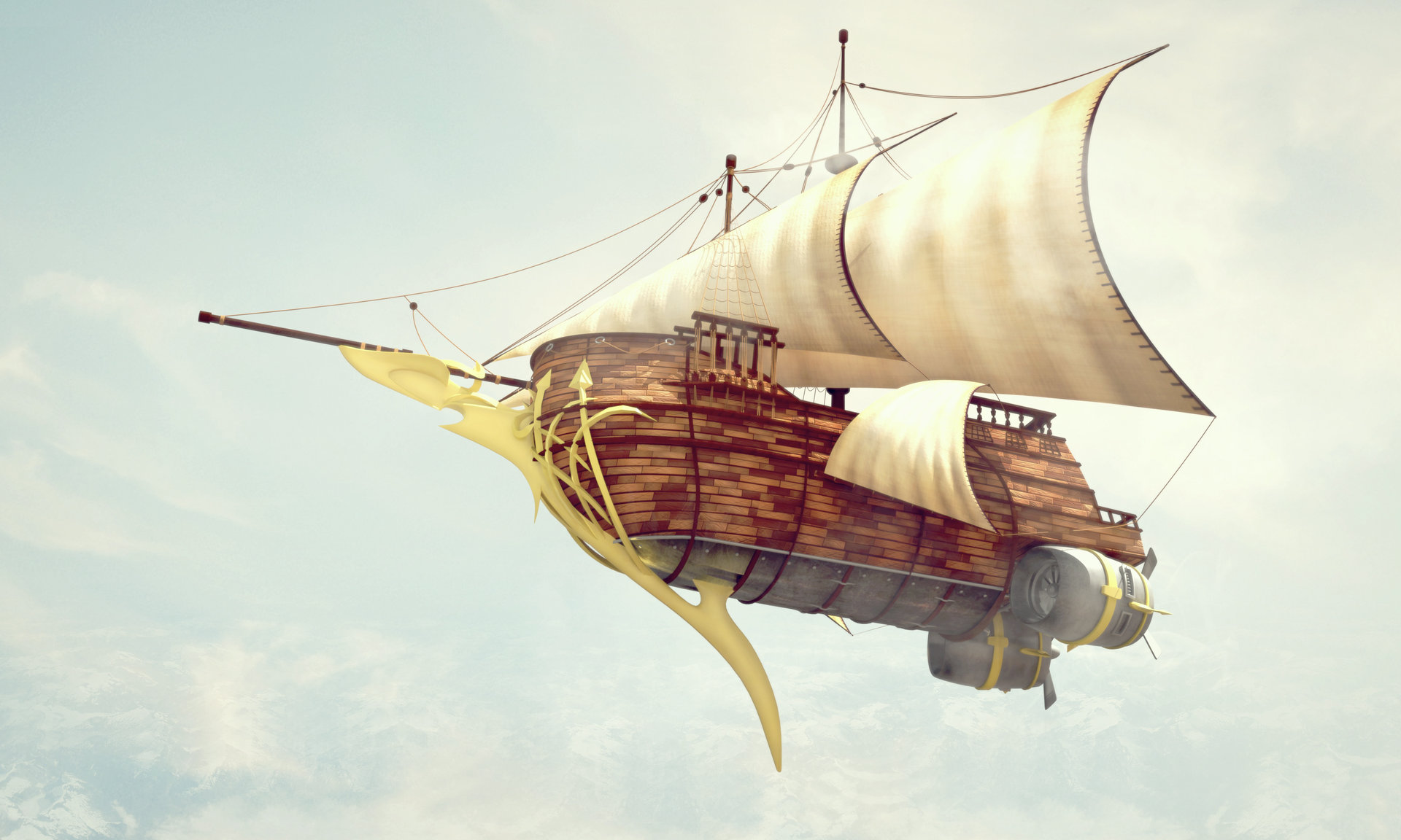 ArtStation - Steam Punk Pirateship