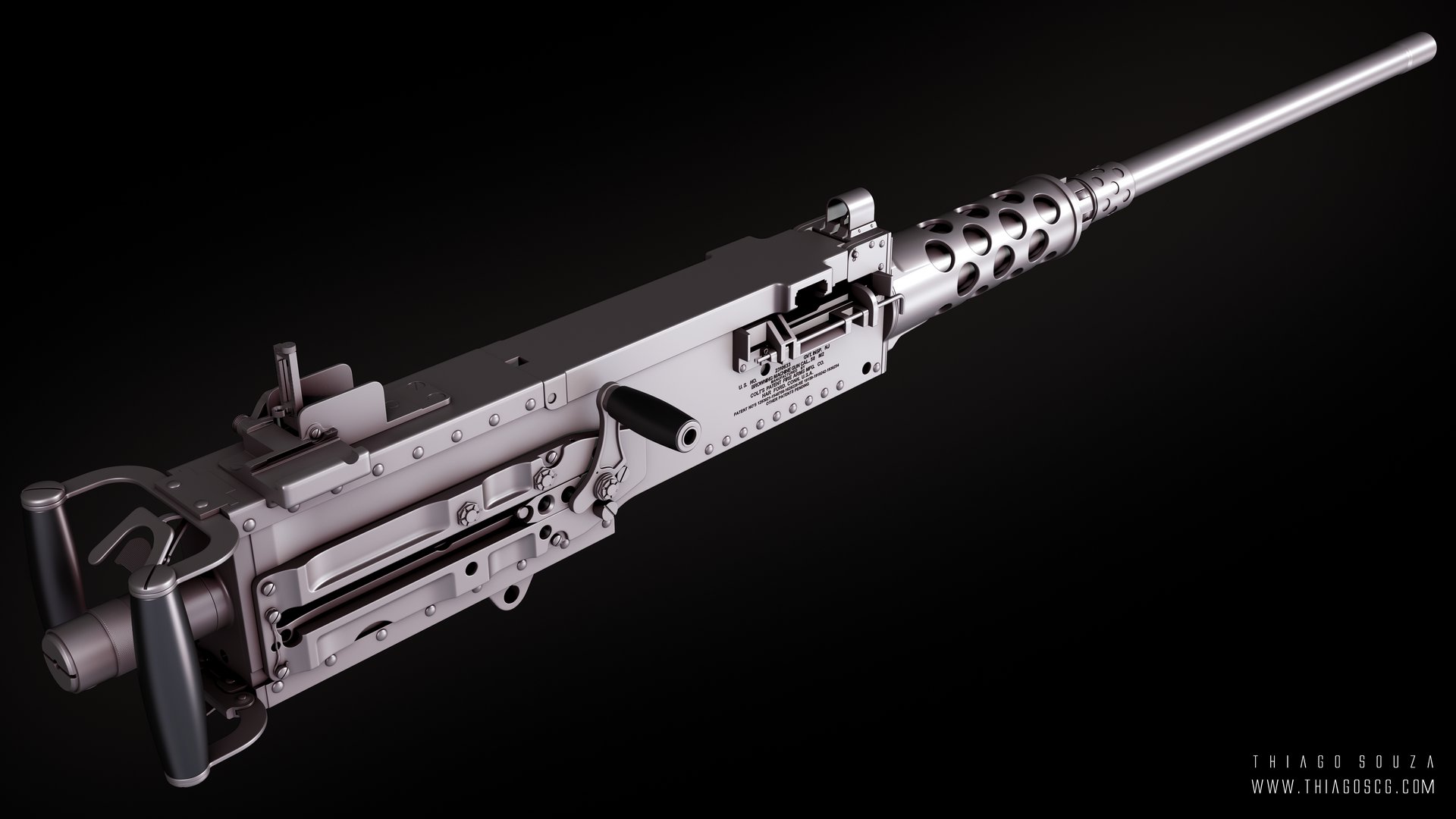 ArtStation - M2HB machine gun