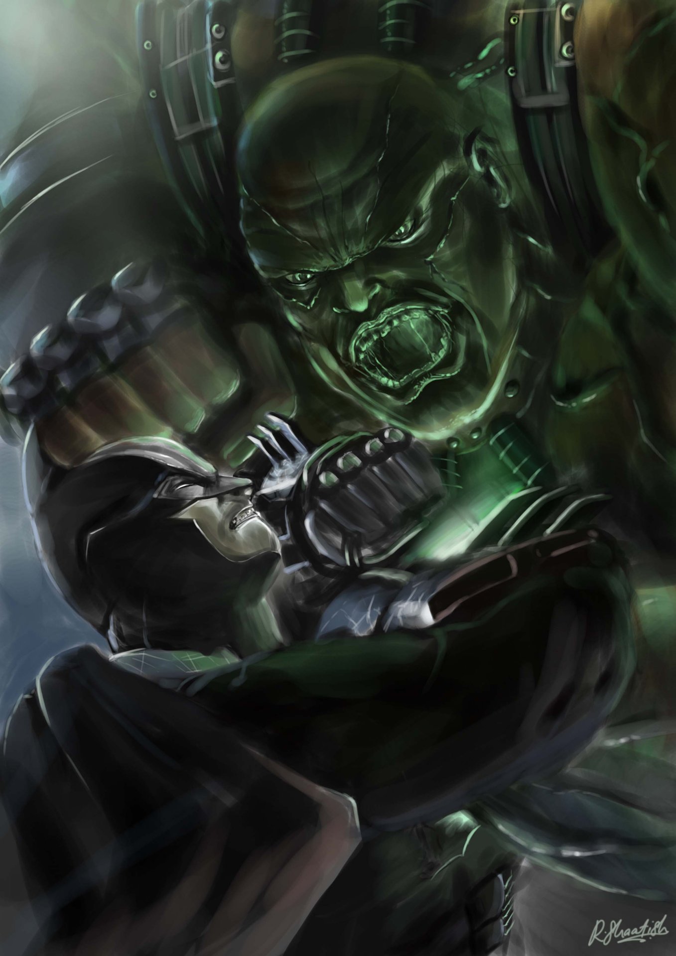 ArtStation - Batman VS TN1 Bane