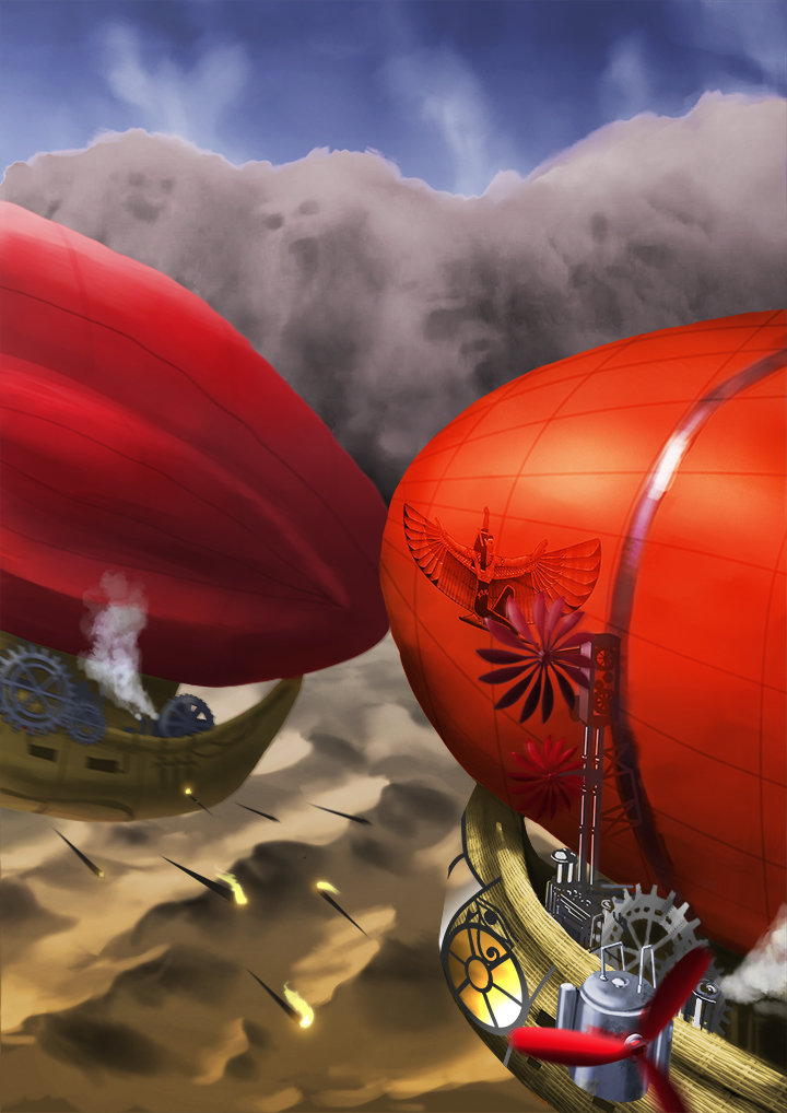 ArtStation - Egyptian steampunk flying-ships