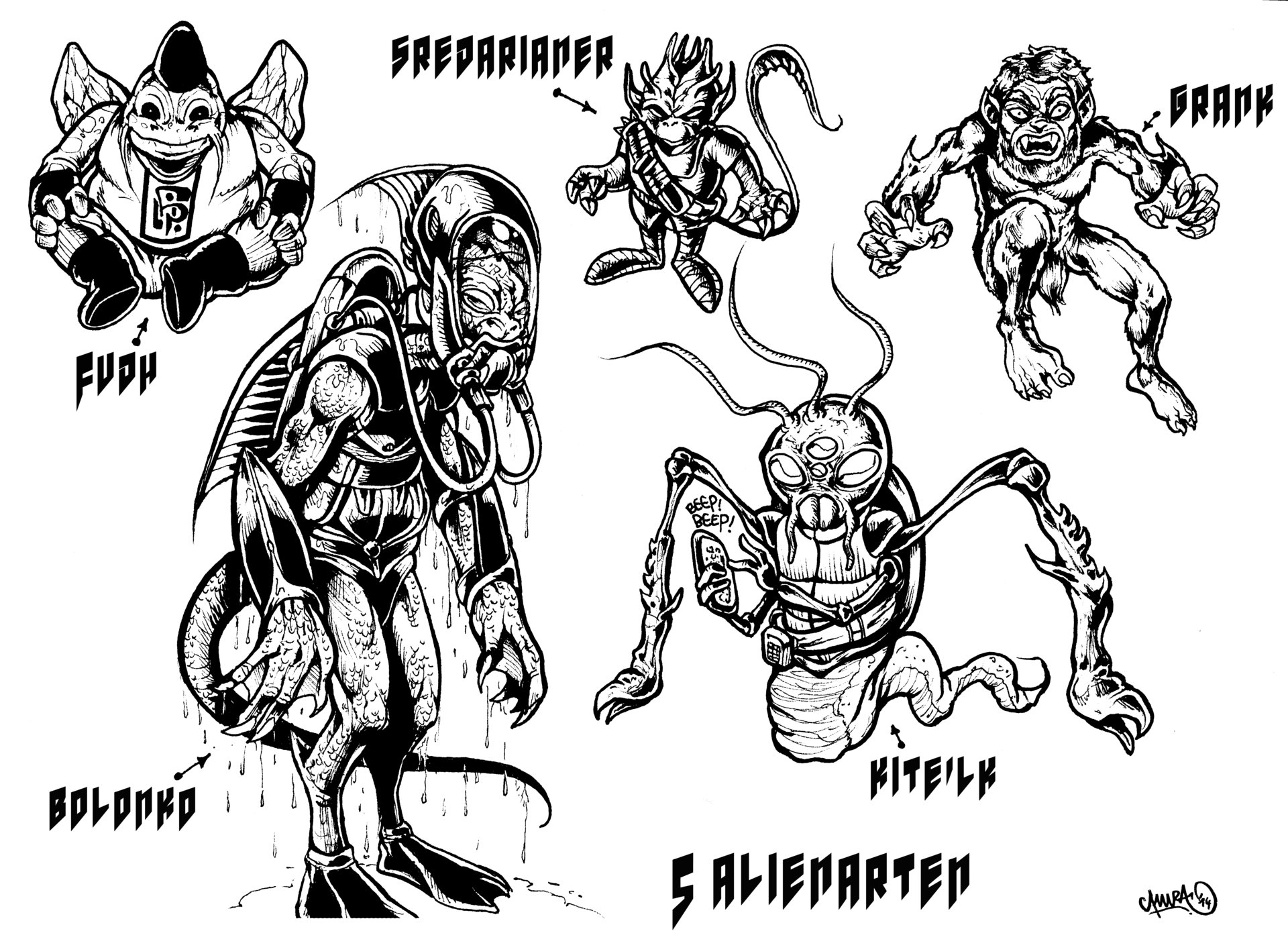ArtStation - 5 different Alien kinds