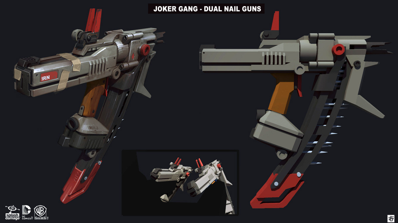 ArtStation - Arkham Origins Multiplayer - Joker Gang - Dual Nail Guns
