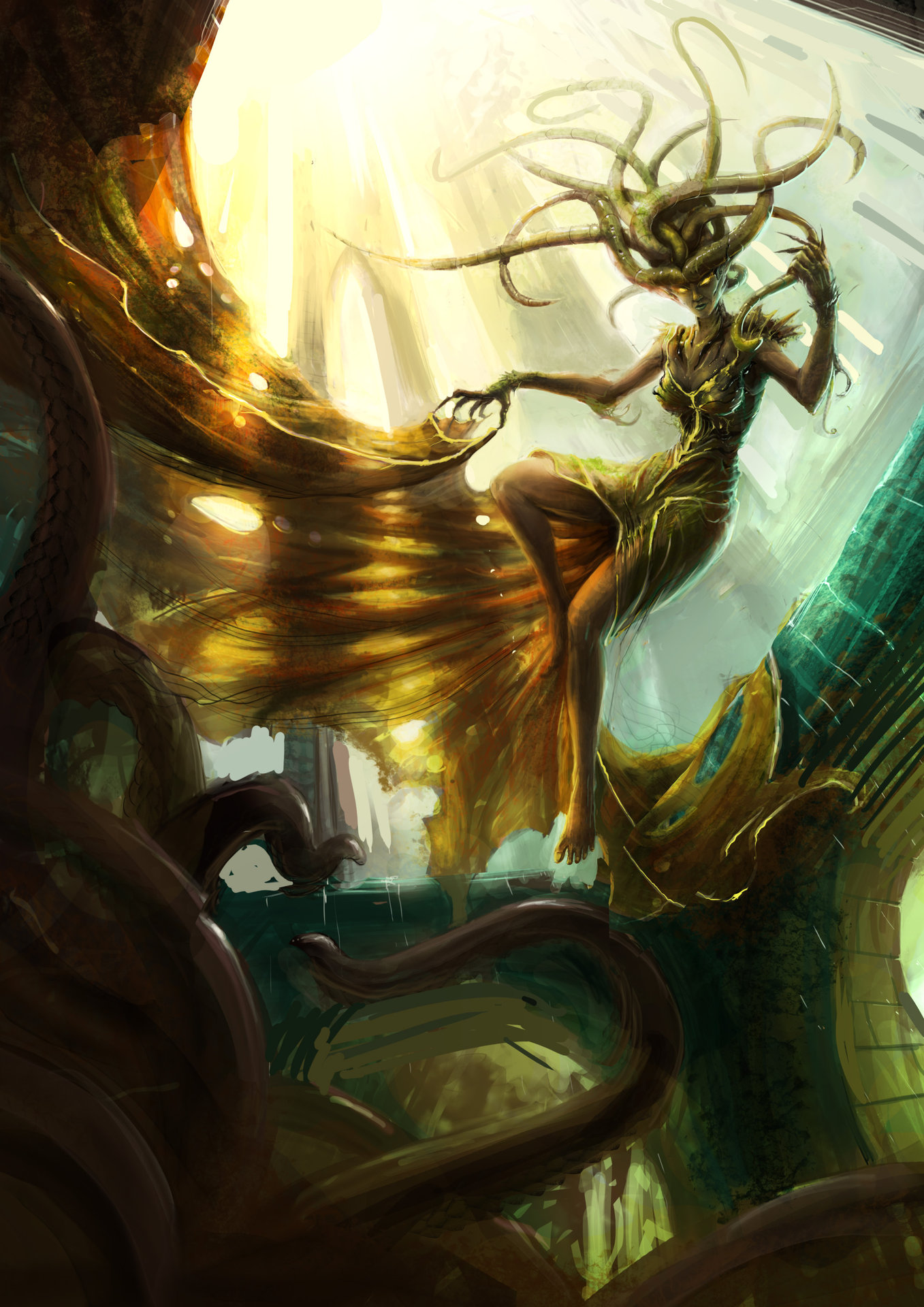 Vraska, Golgari Queen Magic The Gathering - Vraska The Unseen (208 ...