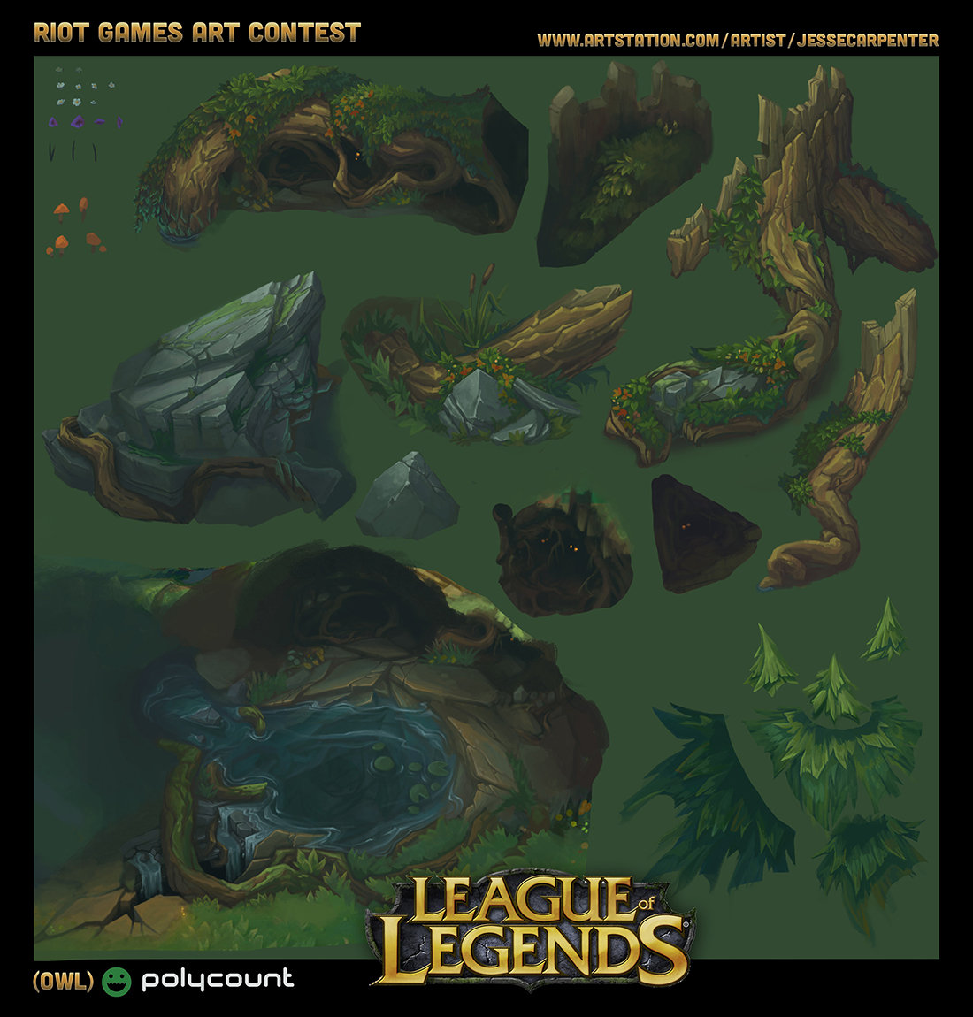 ArtStation - Riot Art Contest - Final Den Presentation Texture Sheet