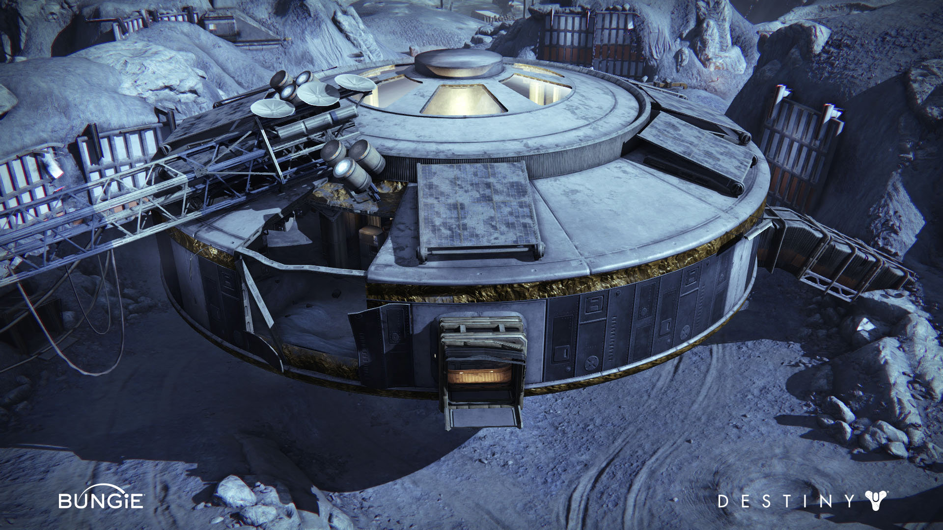 Sid Moye - Bungie Studio - Destiny - Moon - Mushroom Building
