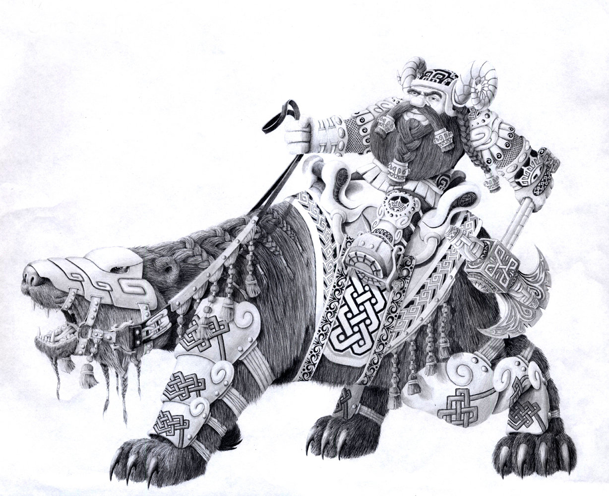 ArtStation - Dwarf & bear