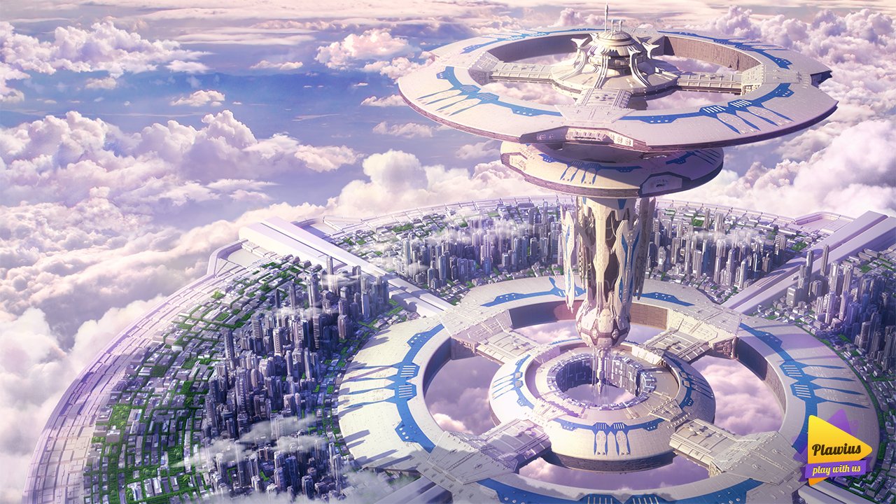 Futuristic Flying City
