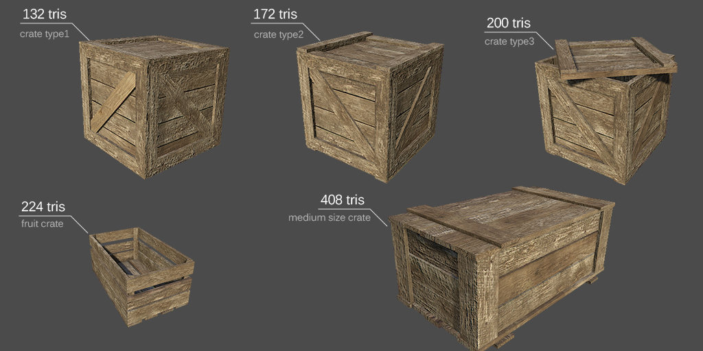 Marius M. - Wooden Crates - Game Props