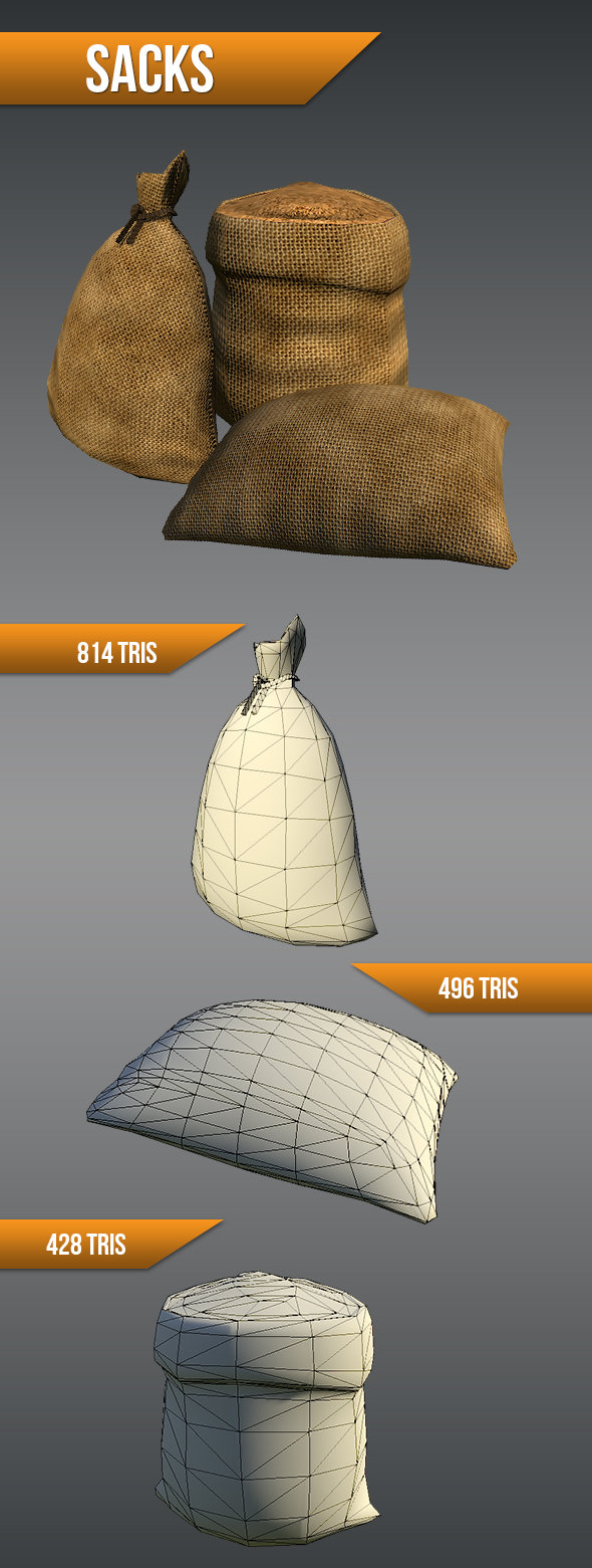 ArtStation - Sacks - Game Props