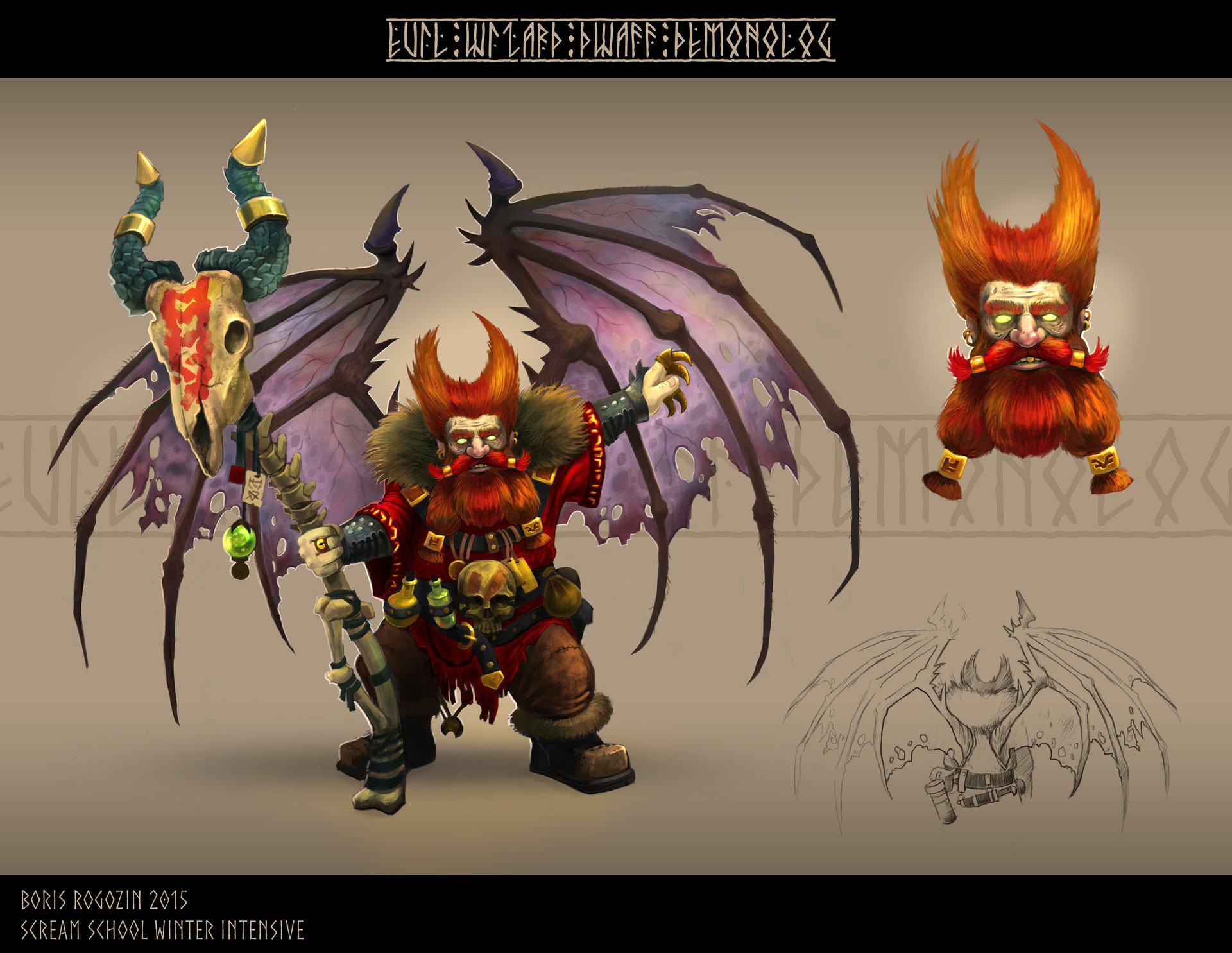 ArtStation - Dwarf evil wizard, Boris Rogozin