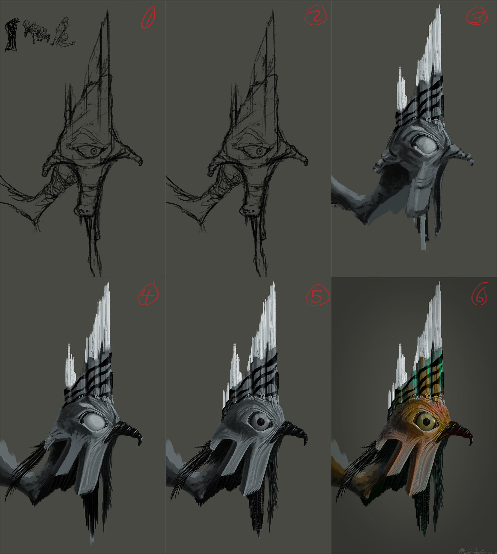 Michael Smith - Goofy bird creature illustration