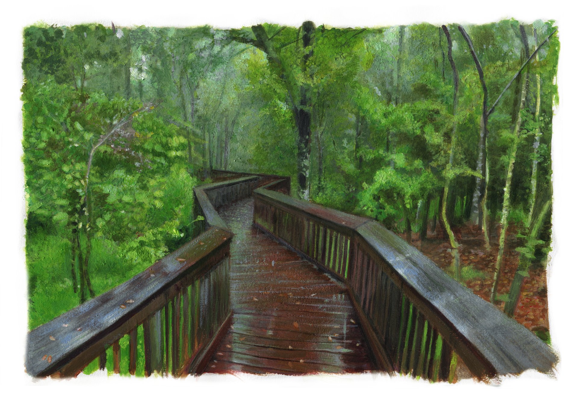 ArtStation - Bridge Through the Swamp