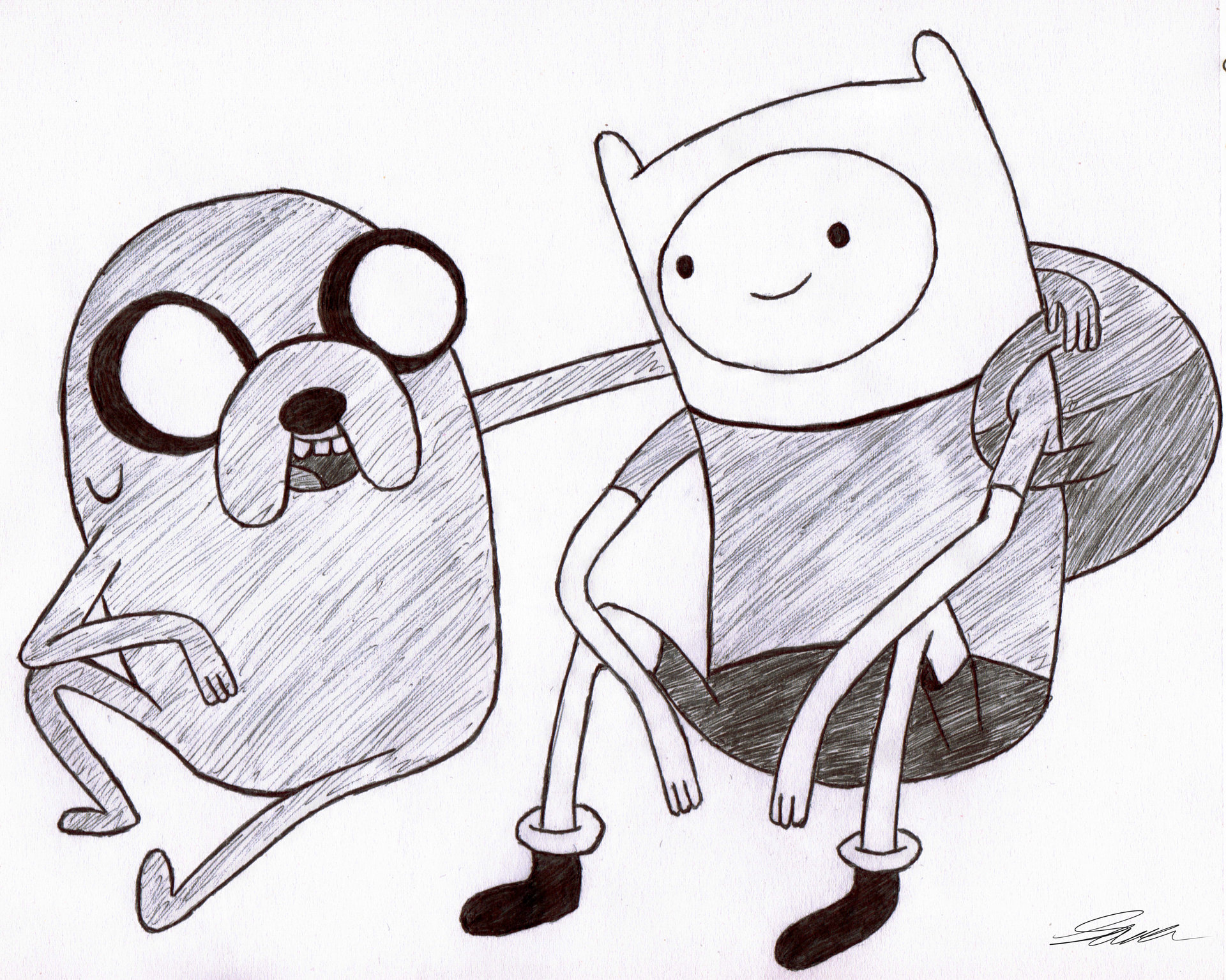 Finn And Jake Anime Drawing
