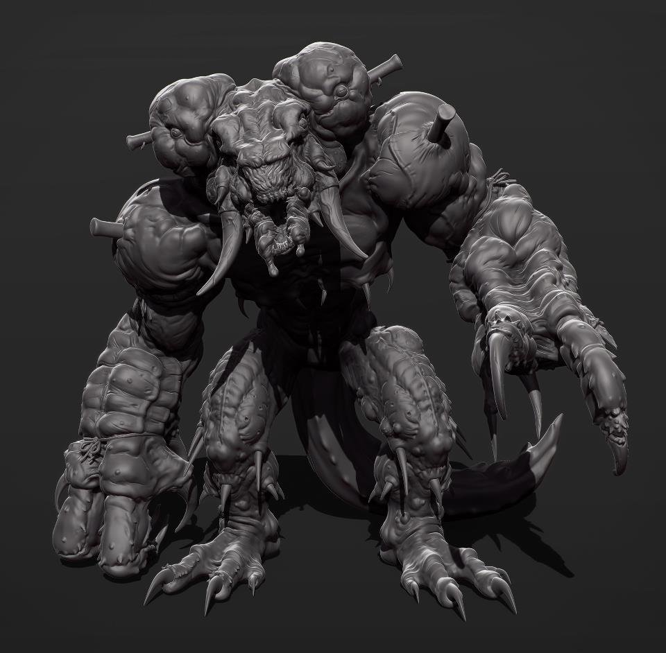 ArtStation - Monster fan art based on Katsuya Terrada's concept