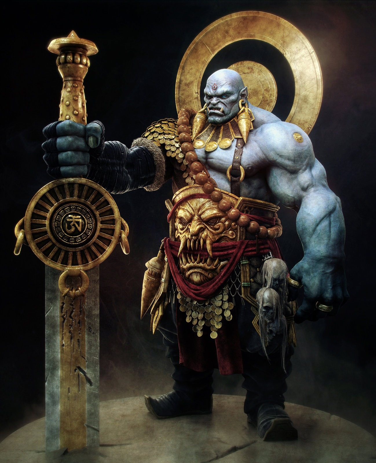 Rodrigue Pralier - Blue dude fan art of a concept found online