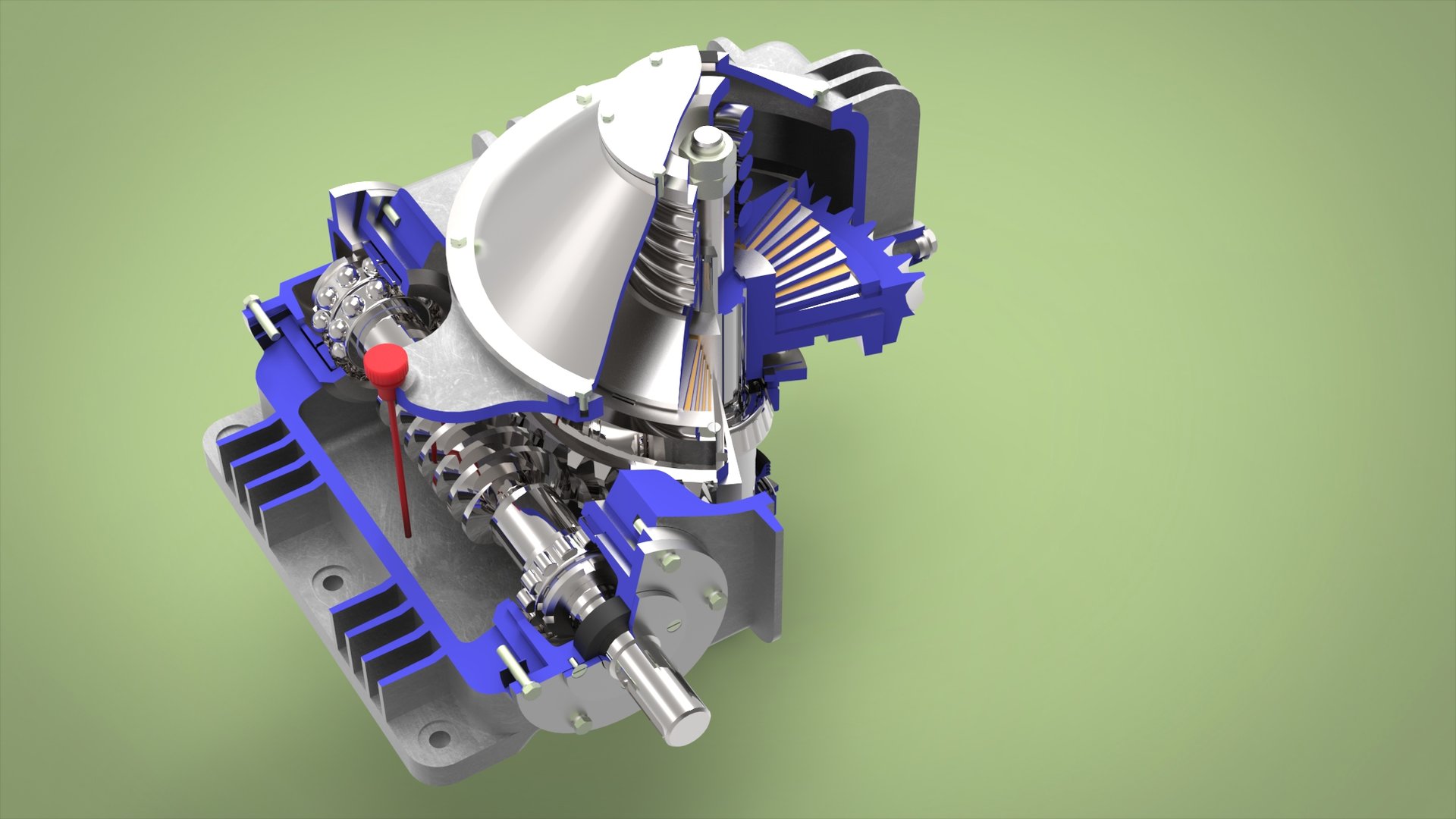 ArtStation - Worm gear with a safety clutch_4