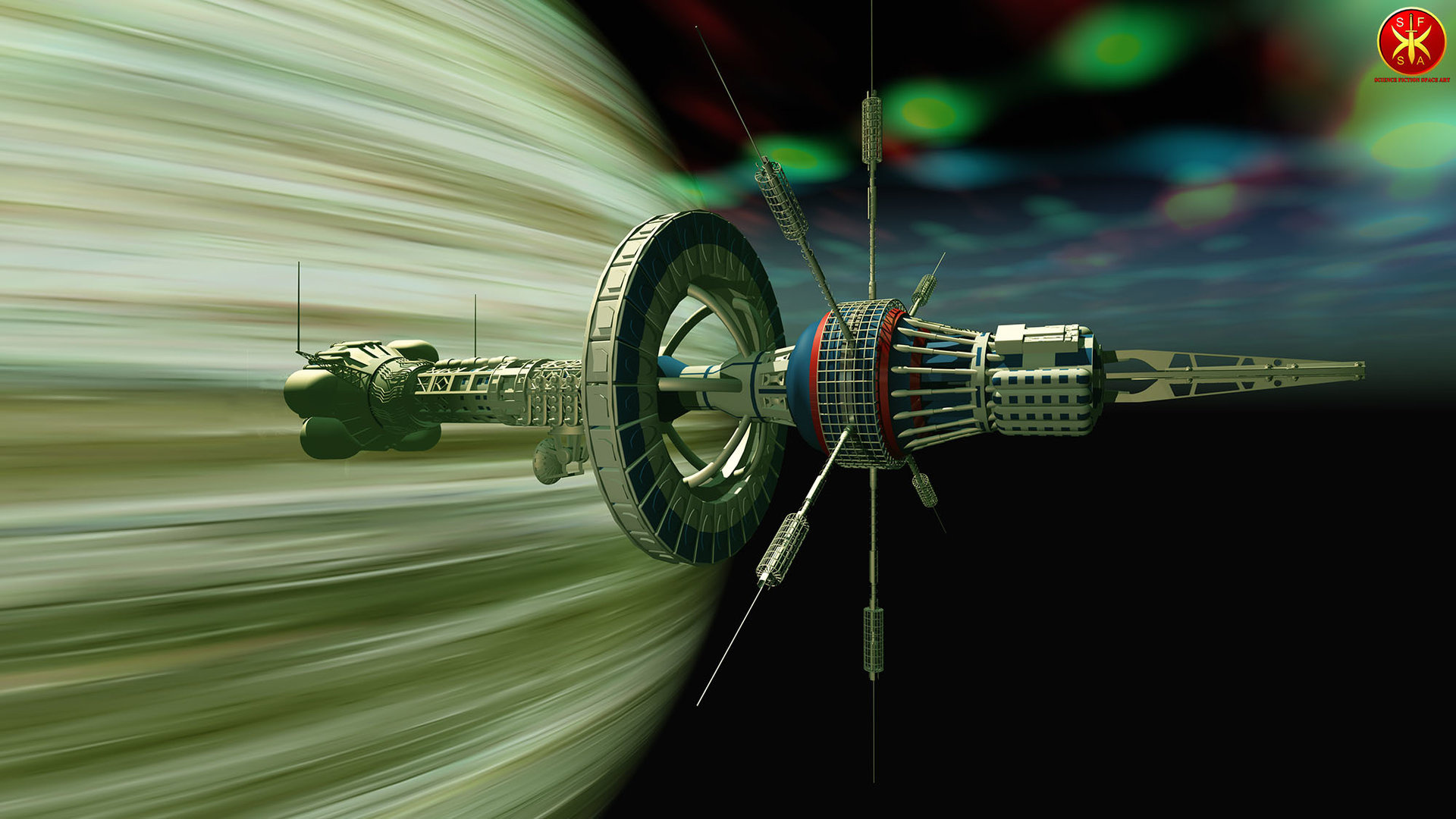 ArtStation - The USS Boreas near Gasplanet