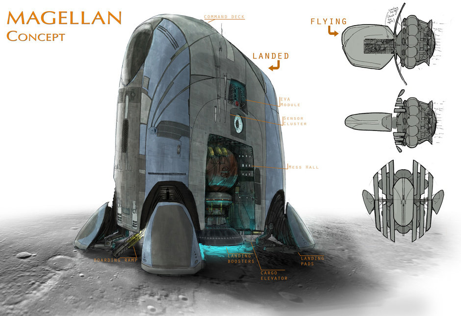 ArtStation - Magellan Starship
