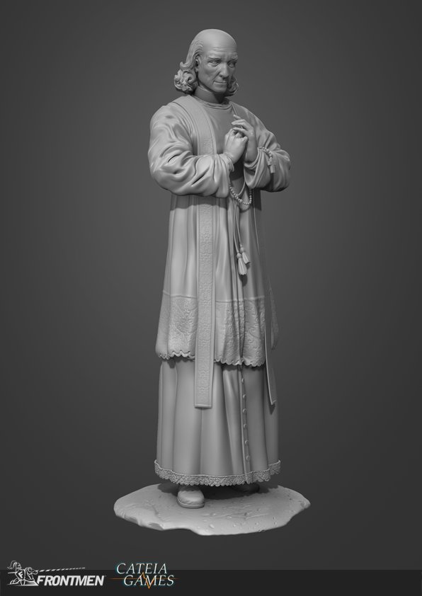 ArtStation - Statue Of A Priest / Twin Moons