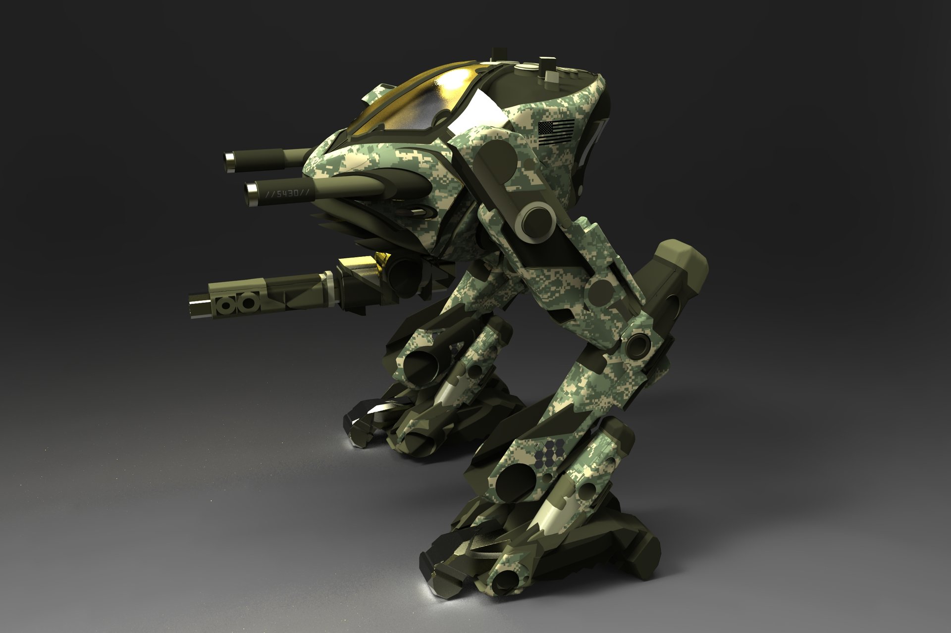 Mike Morgan - military bipedal robotic walker concept | Morgan Designs