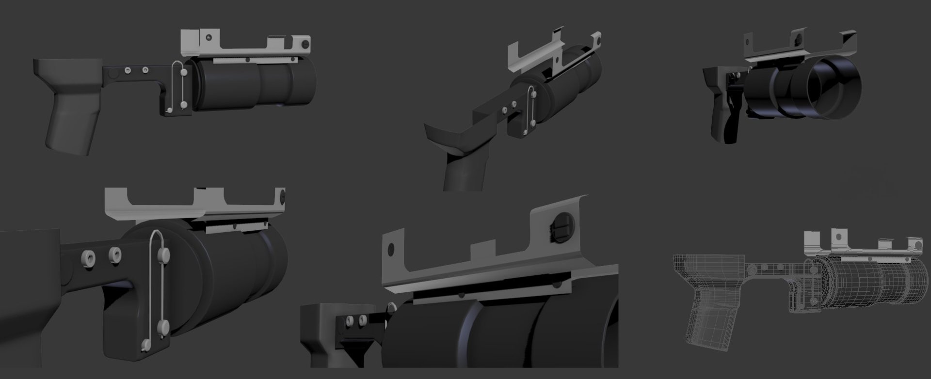 ArtStation - GP-30 [Underbarrel grenade launcher] WIP
