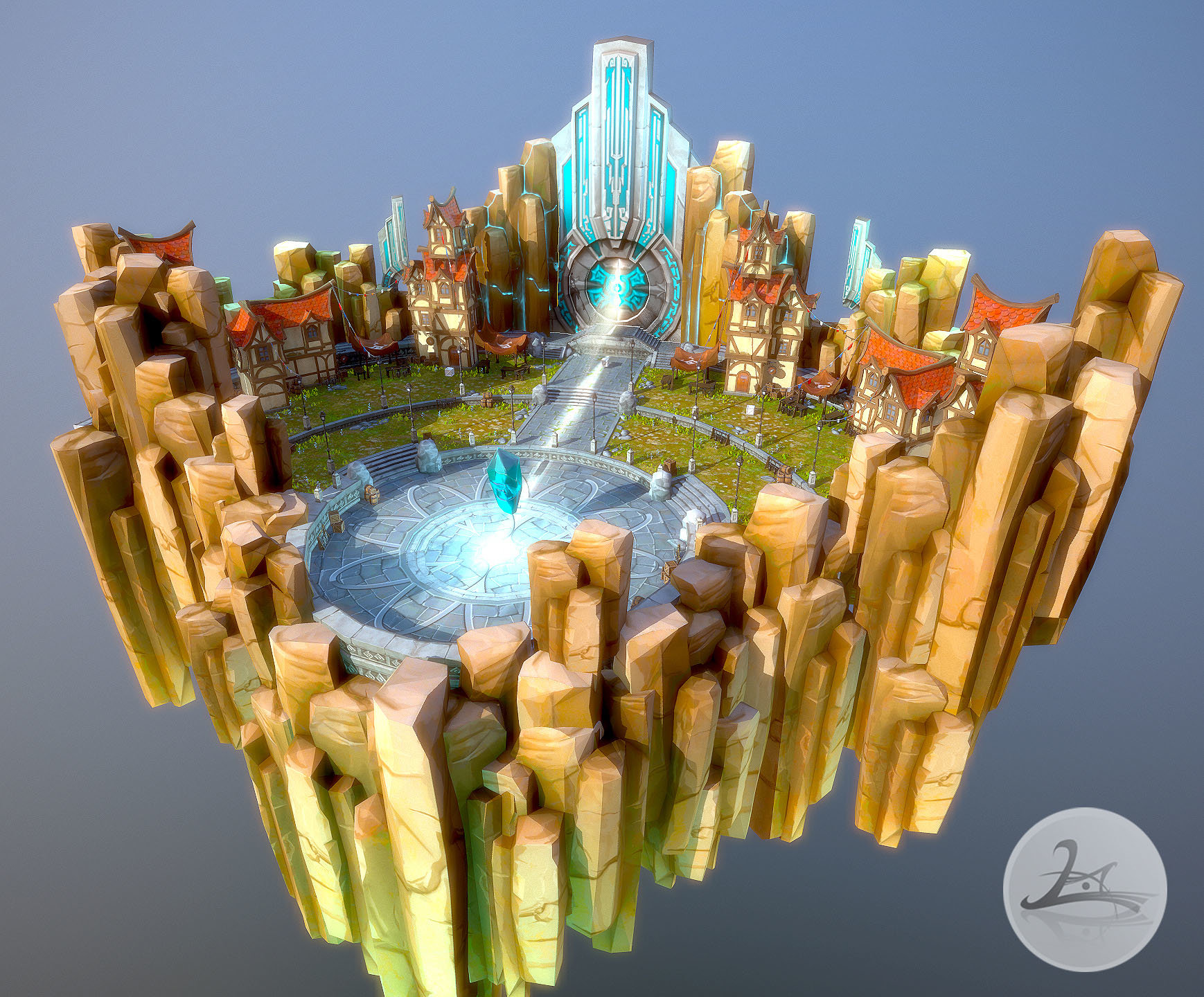 ArtStation - Floating Village(Daytime)