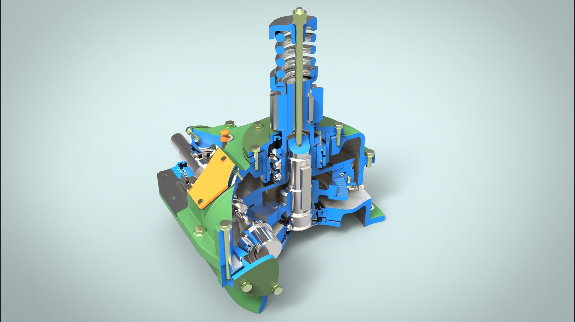 ArtStation - Worm gear with a safety clutch II 7