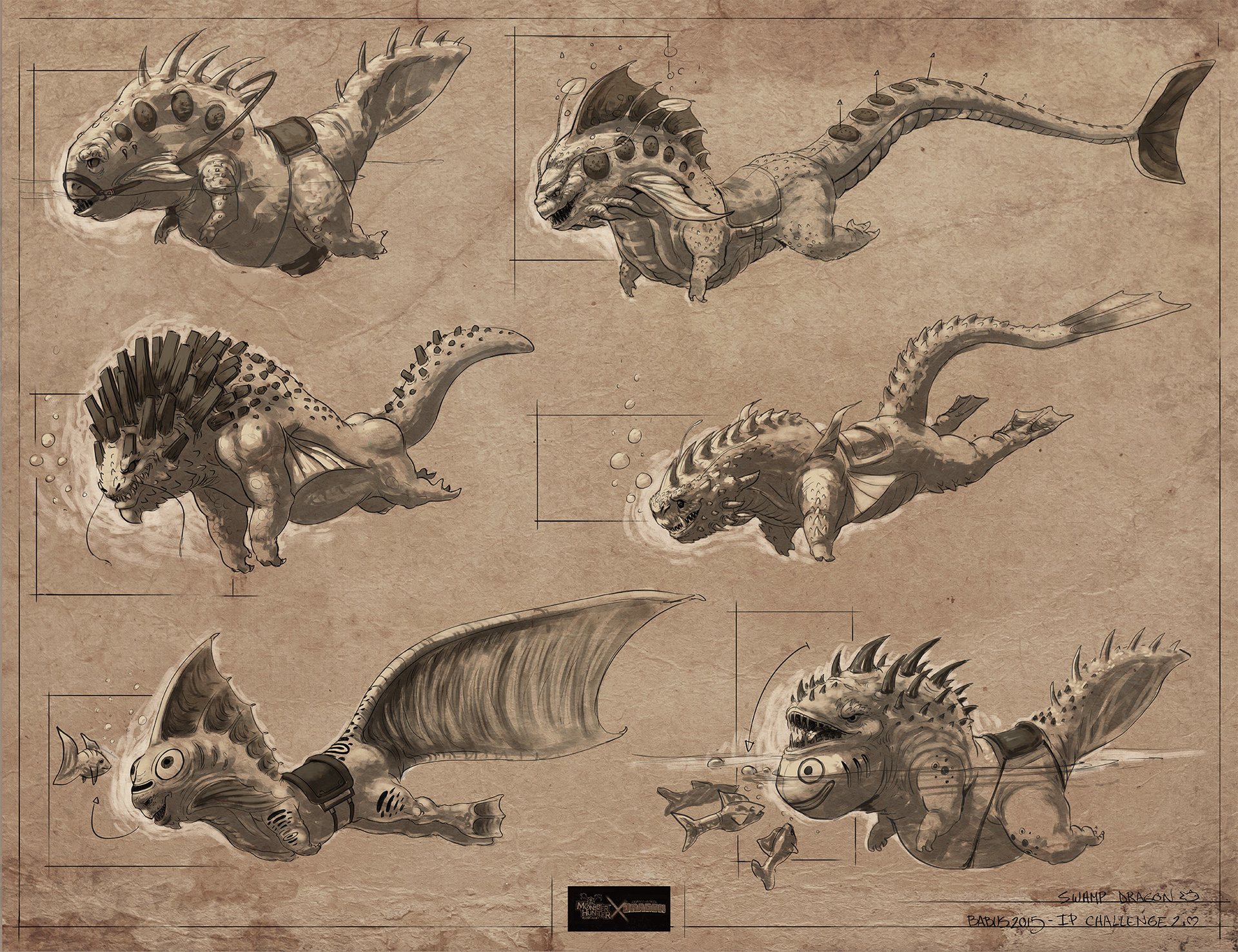 ArtStation - How to train your dragon_Swamp Dragon Design