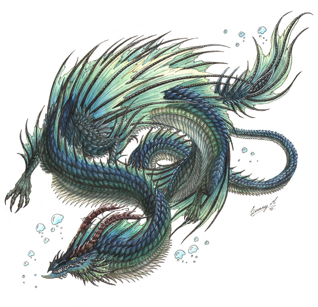 Sea Serpent Dragon Drawings