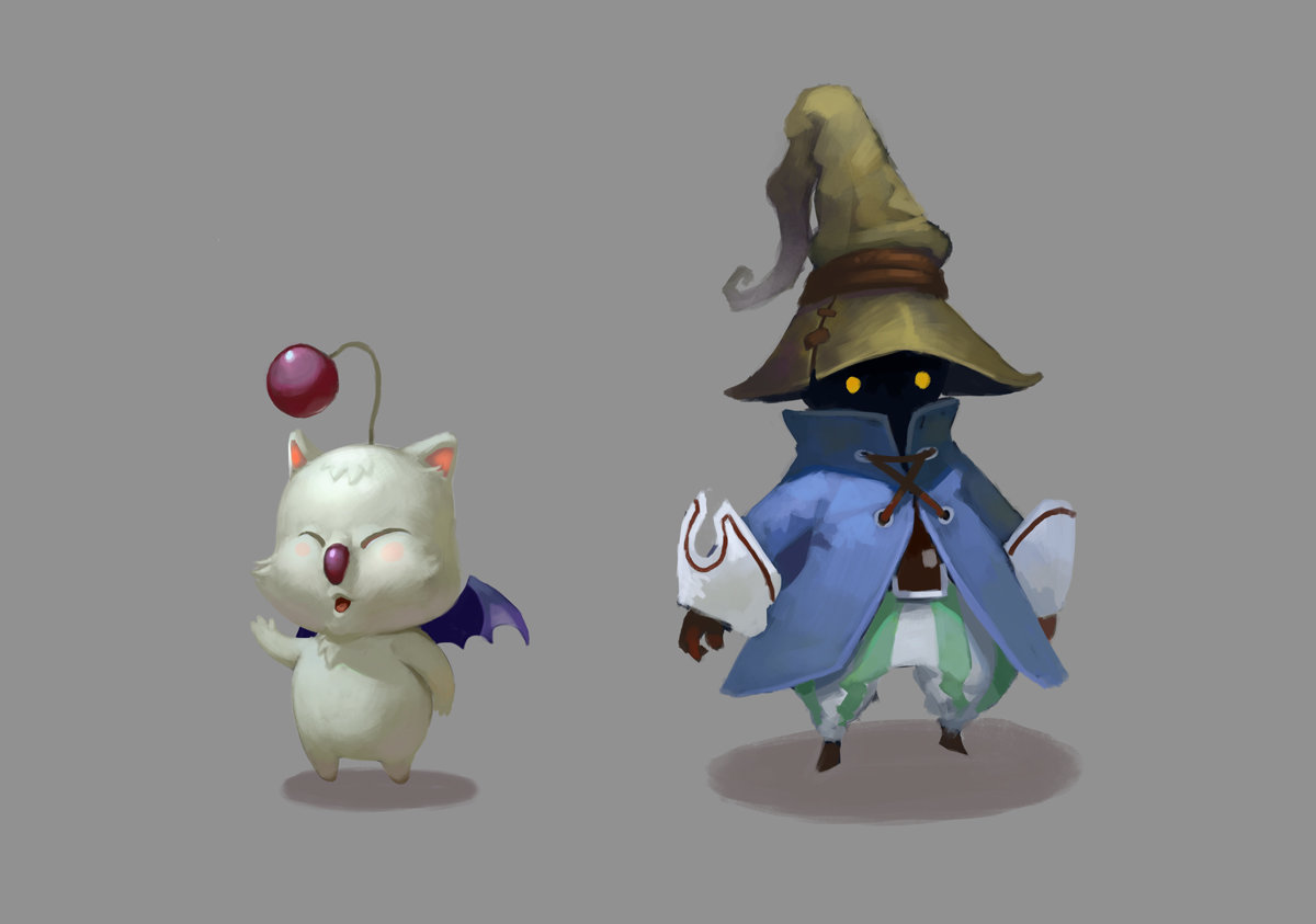 ArtStation - Final Fantasy 9 fanart - Vivi and moogle