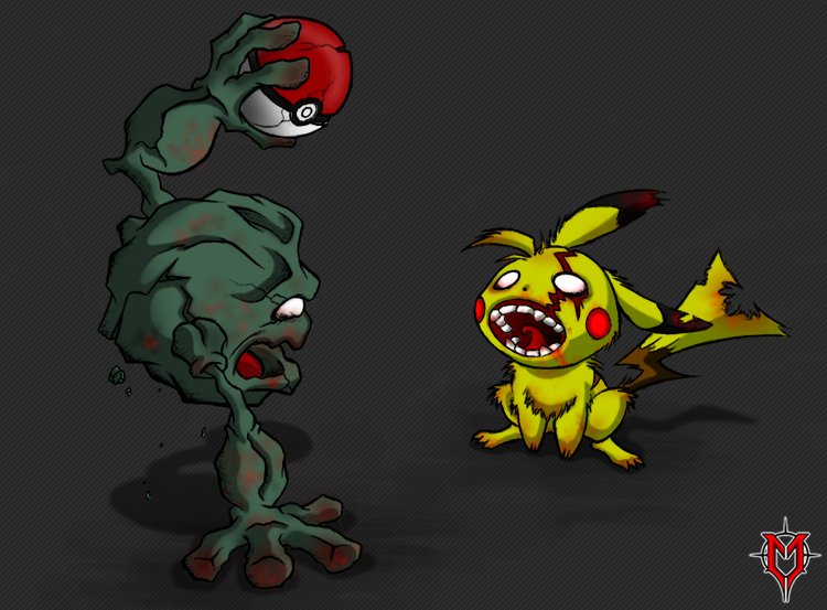 Pikachu Zombie Mange Des Cendres