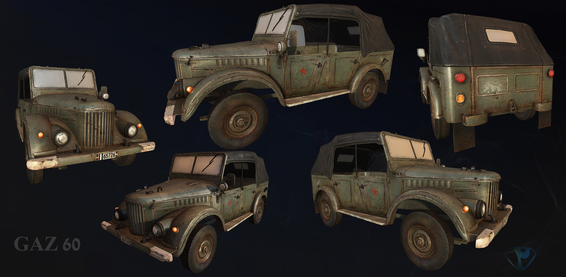 ArtStation - Military_Veh_GAZ 60