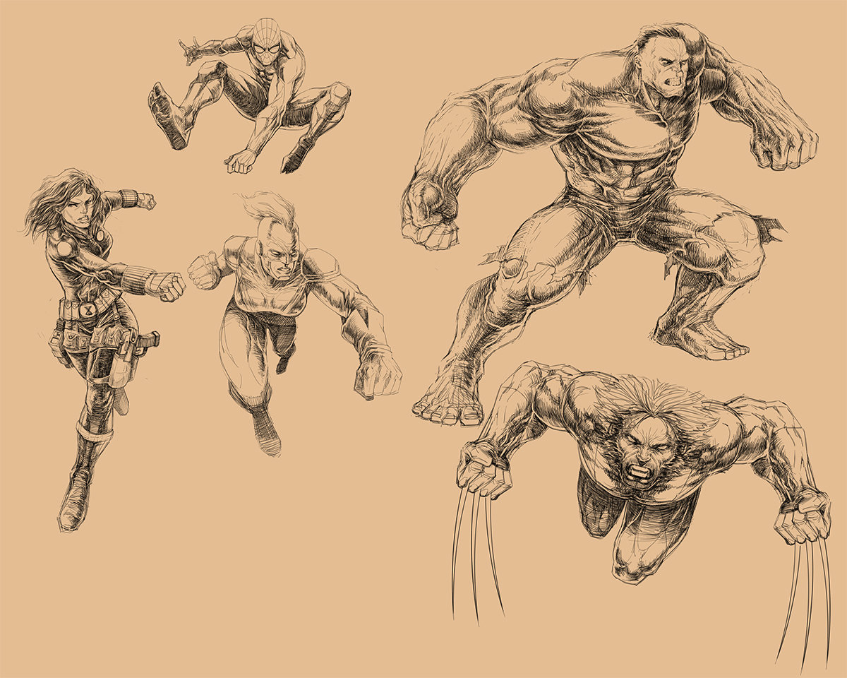 ArtStation - MARVEL HEROES