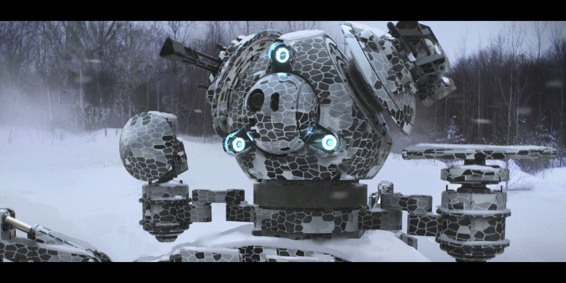 ArtStation - Mech tutorial winter camo test