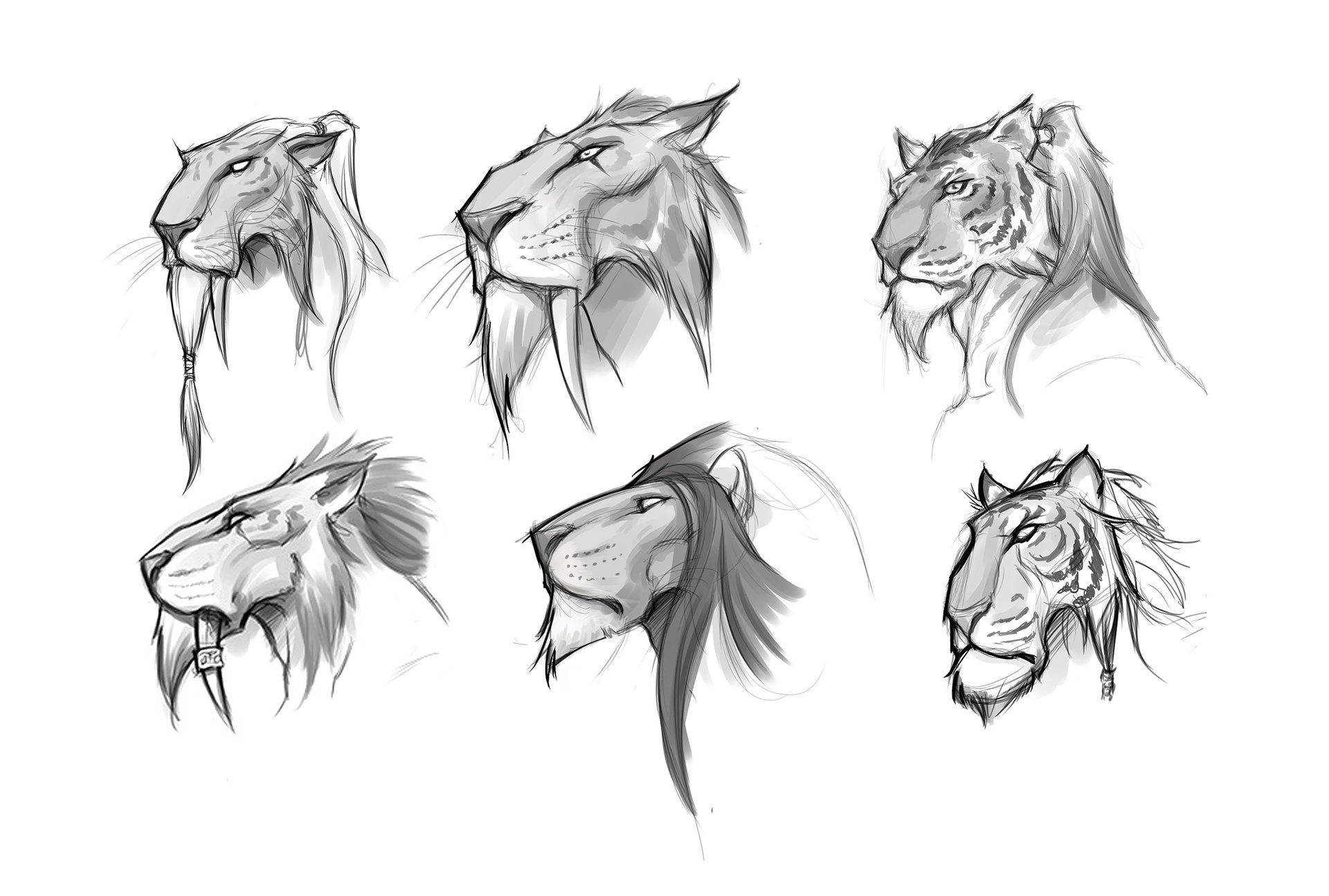 ArtStation - Kerra Head Studies