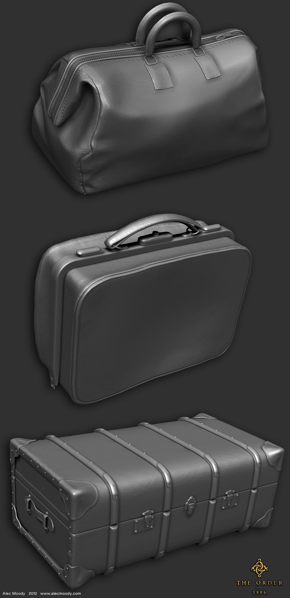 ArtStation - Luggage props for The Order 1886