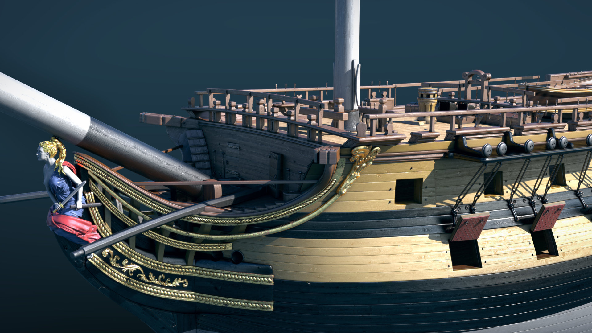 ArtStation - WIP. 74 Gun Ship