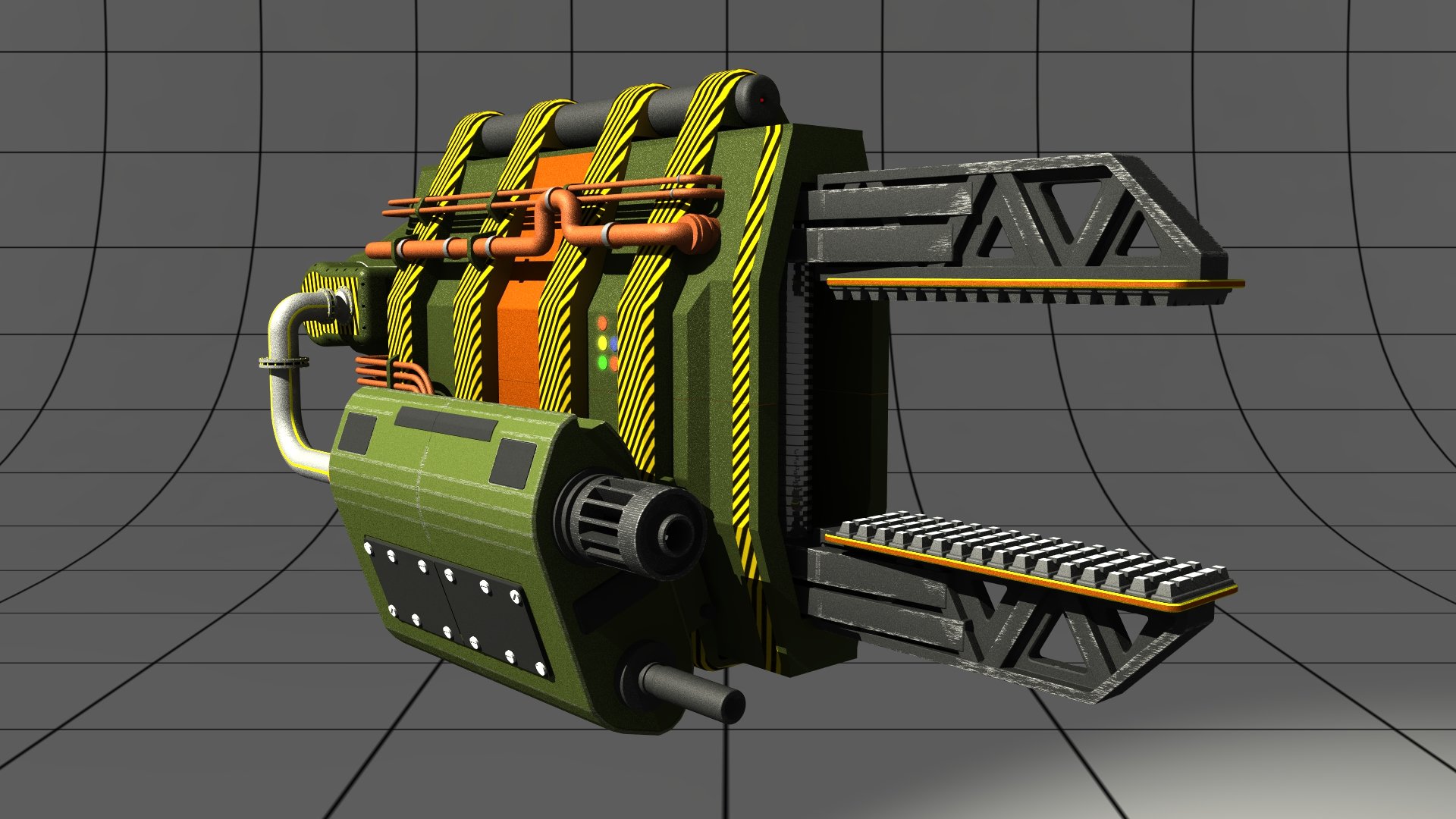 ArtStation - MRE MECH HEAVY ARMOUR Arm Flamer Gun and Clamp
