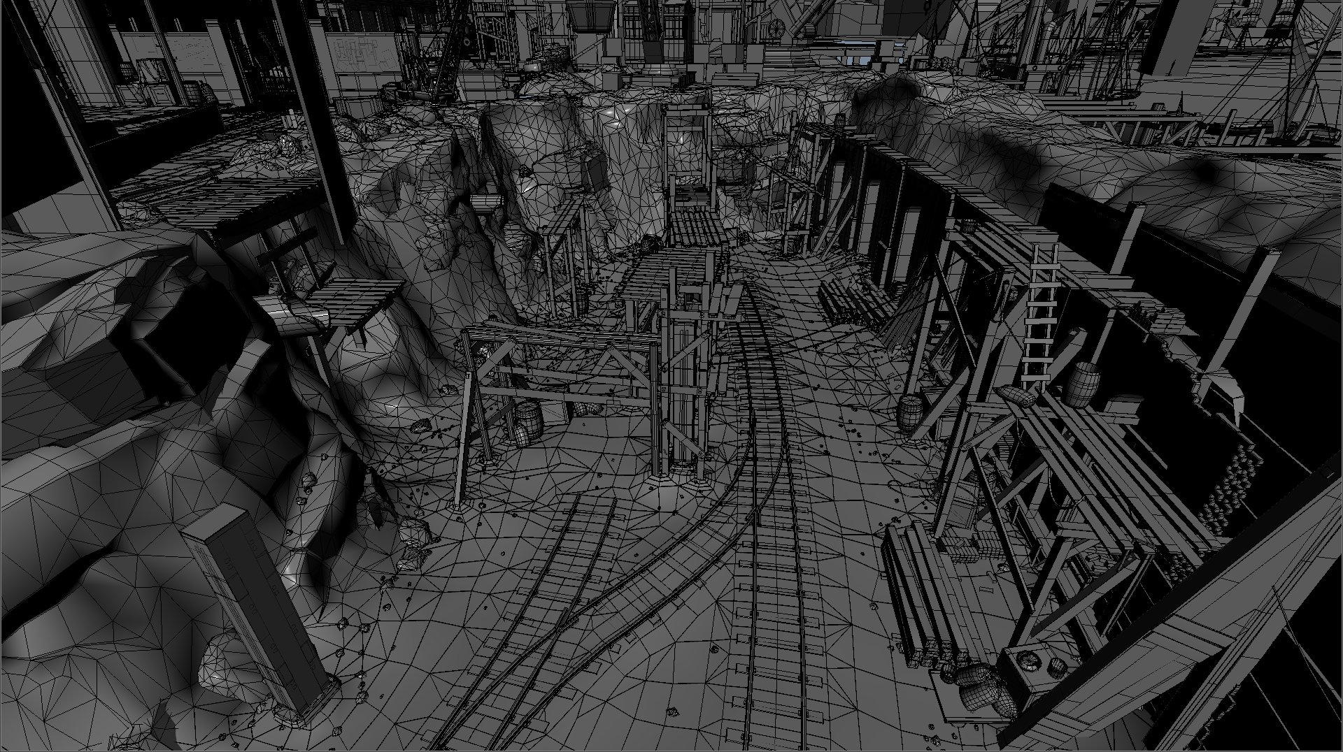 ArtStation - embankment wireframe