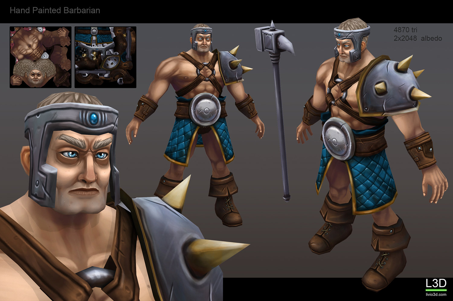 ArtStation - Hand Painted Barbarian