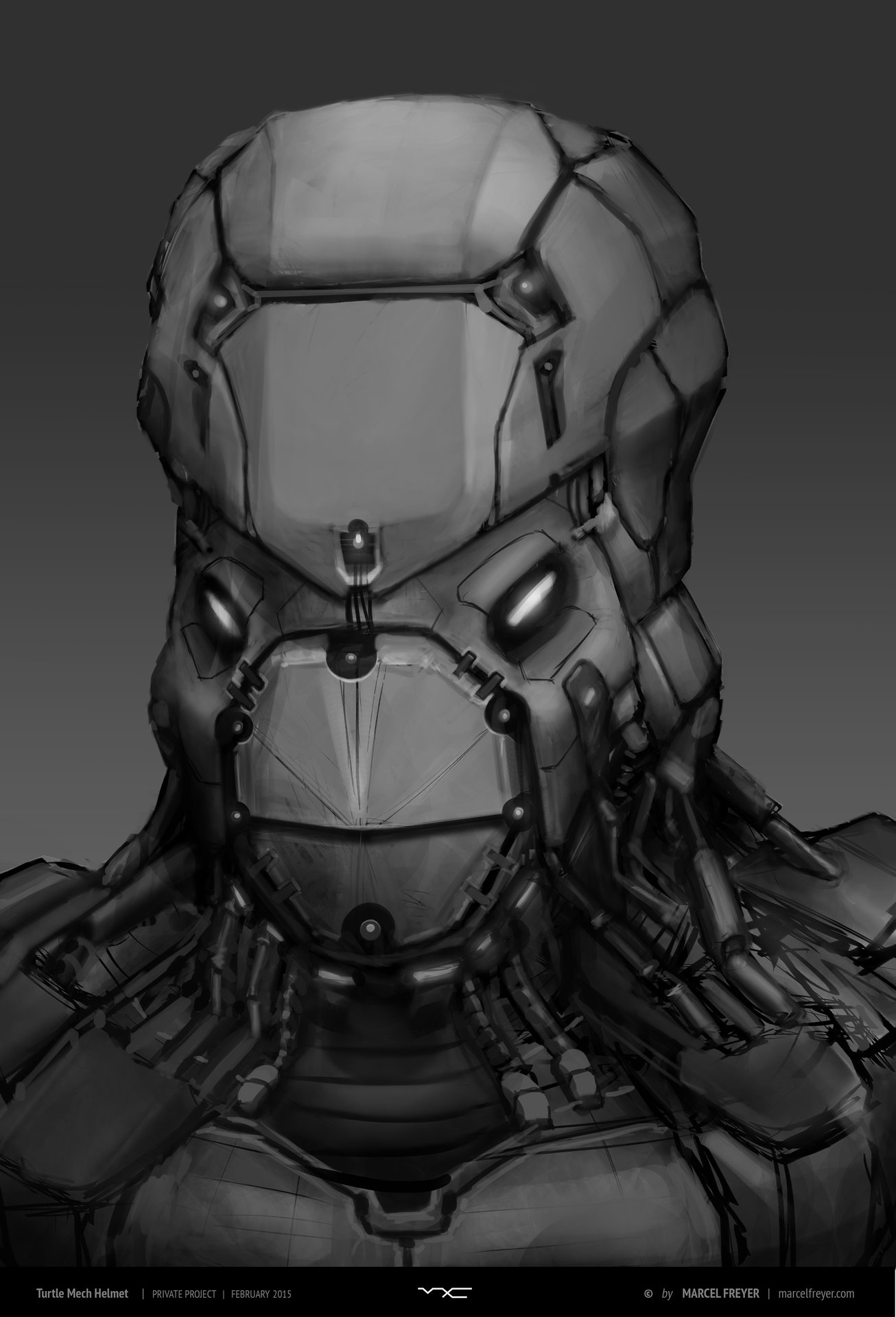 ArtStation - Turtle-Mech Fighting Suit Helmet