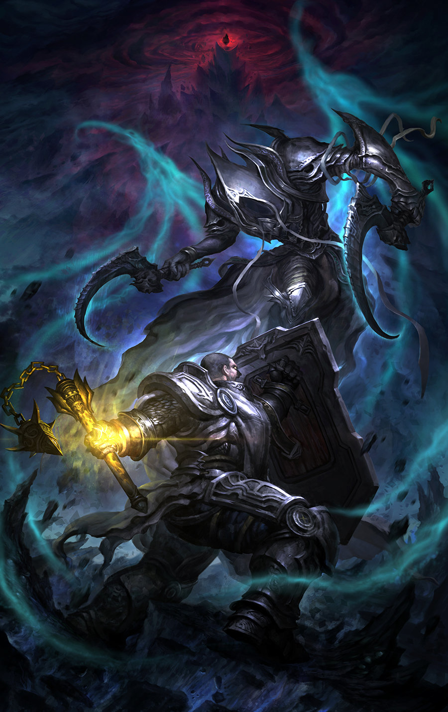 ArtStation - Crusader VS Malthael