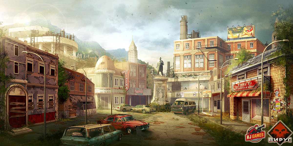 ArtStation - Virus - abandoned town