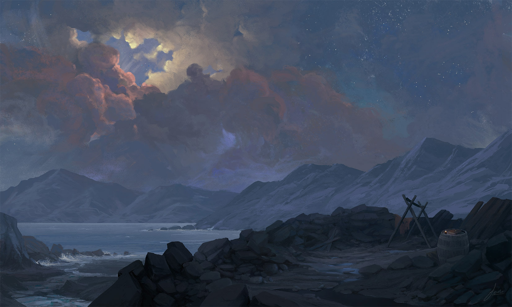 ArtStation - The Drifting Foam Of A Restless Sea