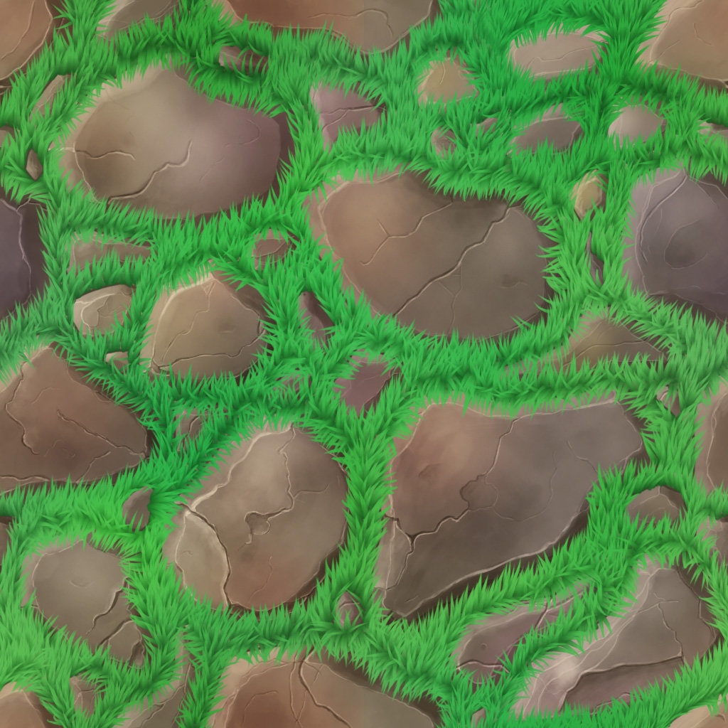 ArtStation - Grass and stone tiled texture
