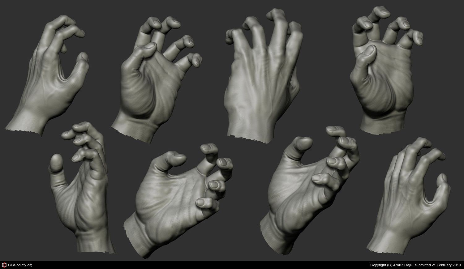 ArtStation - anatomy hand study