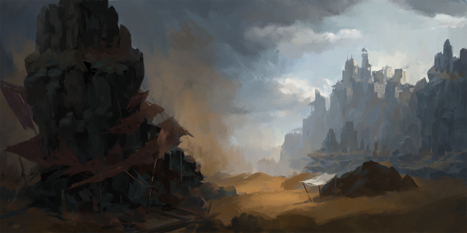 ArtStation - Ruins in the desert
