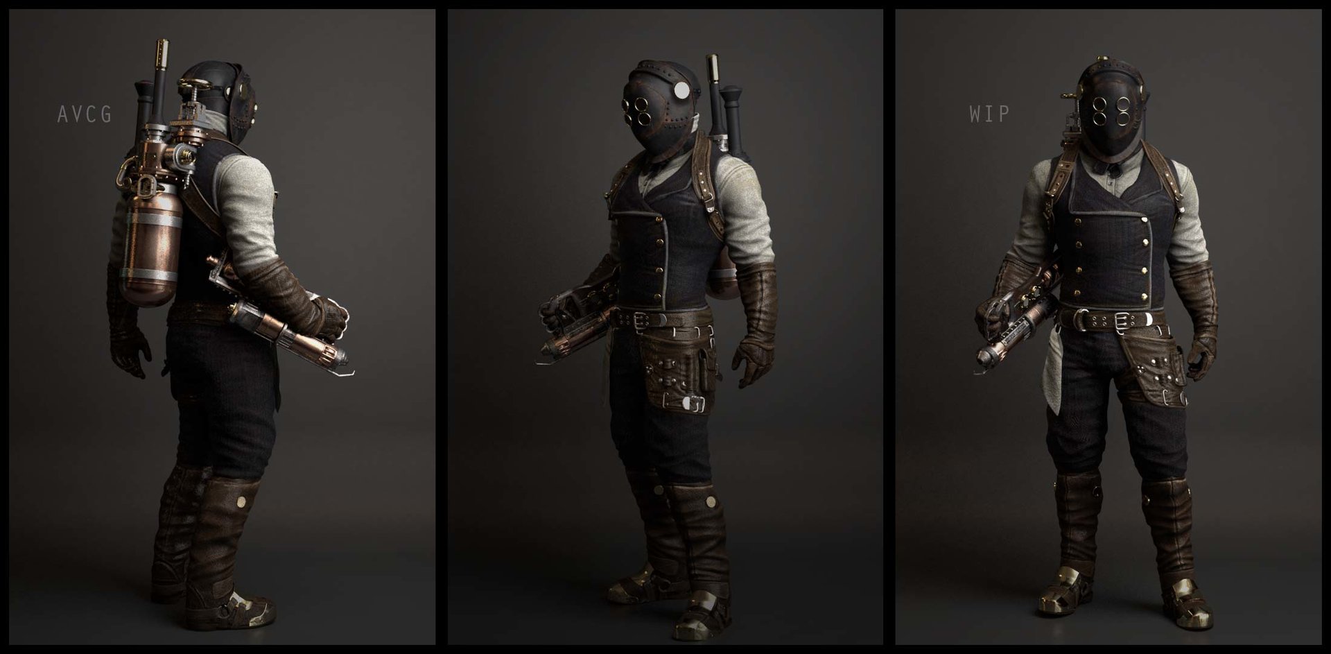 ArtStation - Steampunk Machinist WIP 2B